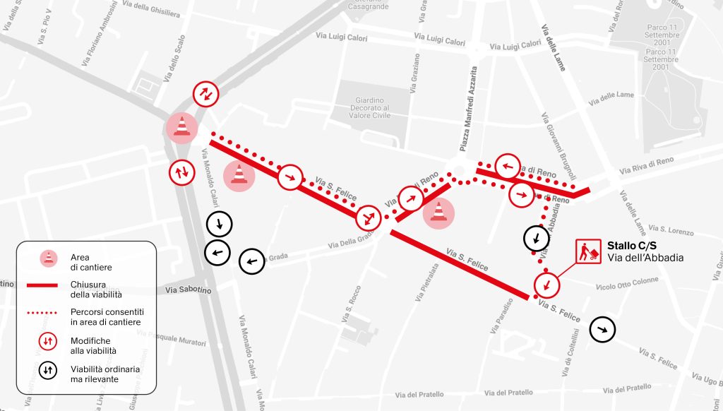 Linea Rossa, il cantiere si estende in via San Felice - Tram Bologna